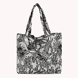 Vintage Women Forest Canvas Shoulder Tote Bag Casual Large Capacity Handbags
