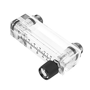 Acrylic Flowmeter, LZM-6T Acrylic Plexiglass Adjustable Panel Type Panel Type Flowmeter Gas Flowmeter 1~10LPM 1/4"BSP M181.5 Flowmeter Panel Gas Flow Meter