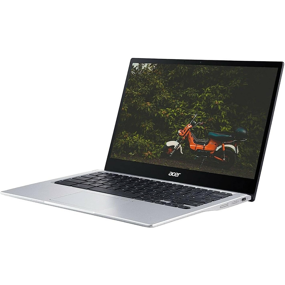acer Spin 513 Chromebook, 13.3" FHD 2-in-1 IPS Multi-Touch Corning Gorilla Glass Display, Qualcomm Snapdragon 7c SC7180, 2.1GHz, 4GB RAM, 64GB eMMC, Chrome OS, Silver + Accessories