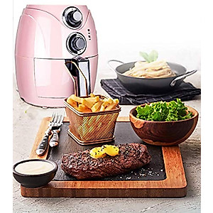 Non Stick Pan Air Fryer Fries Machine Household Small Capacity Fully Automatic Intelligent No Fuel Electric Fryer Oven 2.5L 3.5L Pink 2.5L Every Family