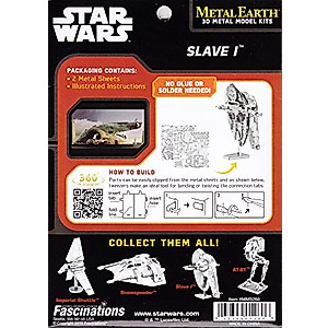 Metal Earth Star Wars Boba Fett's Starship 3D Metal Model Kit Fascinations
