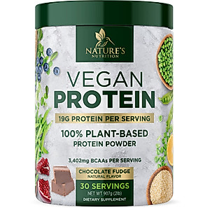 Vegan Protein Powder, Double Chocolate Fudge - 19g Protein & 100% Plant Based - Fast Absorbing Premier Protein for Smoothies & Shakes - No Lactose Ingredients, Gluten Free, Non-GMO - 30 Servings