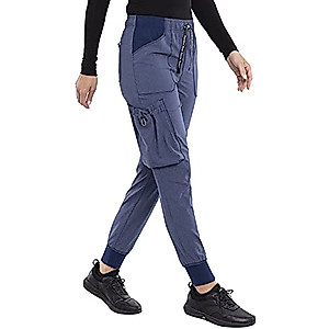 Cherokee iFlex CKK150 Uptown High Rise Jogger by Katie Duke Heather Navy MT