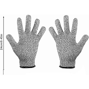 Oyster Shucking Knife Set , Oyster Knife Opener 2 Stainless Steel Oyster Knifes and 1 Pair Cut Resistant Gloves Oyster Opener Kit Oyster Opener with Wood-Handle Stainless Steel for Clam Shellfish and Seafood