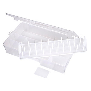 ArtBin 7003AB Sew-Lutions Sewing Supply Storage System with Lift-Out Thread Spool Tray, [1] Plastic Storage Case, Clear