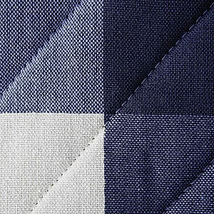 DII Gingham Check Kitchen Collection, Navy, Potholder Set