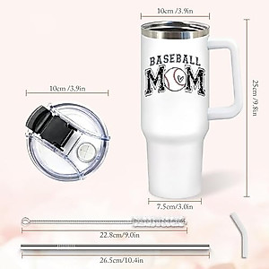 Personalized Baseball Mom Tumbler 40oz, Baseball Mom Gift Ideas, Baseballs Coffee Travel Mug, Mother's Day Gift, Gifts For Moms, Mother's Day Tumbler, New Moms Gifts, Birthday