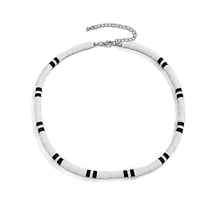 Sora Tuki Puka Shell Necklace Men Surfer Necklace Brown Coconut Shell Necklace Beads Necklace for Men Seashell Conch Beach Necklace for Women Heishi Necklace Summer Jewelry