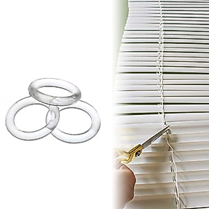 Cafe Curtain Ring ZZLZX 100PCS Clear Plastic Rings, O-Rings for Roman Shades, Roman Blind Curtain Rings