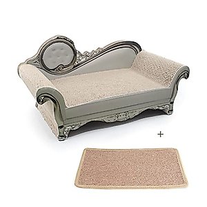 SONGWAY Cat Scratcher Sofa Bed - Corrugated Cardboard Scratching Lounge Luxury Scratching Post Furniture Protecter with Textured Cat Scratcher Mat
