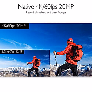 AKASO V50 Elite 4K60fps Touch Screen WiFi Action Camera Voice Control EIS Web Camera 131 feet Waterproof Camera Adjustable View Angle 8X Zoom Remote Control Sports Camera with Helmet Accessories Kit