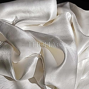 THOHAG Satin Pillowcase for Hair and Skin Set of 1, Queen Size 𝟭𝟮𝟬𝗚𝗦𝗠 Thicken Silk Pillow case, Soft and Smooth Satin Pillow Covers for Living Room, Burgundy