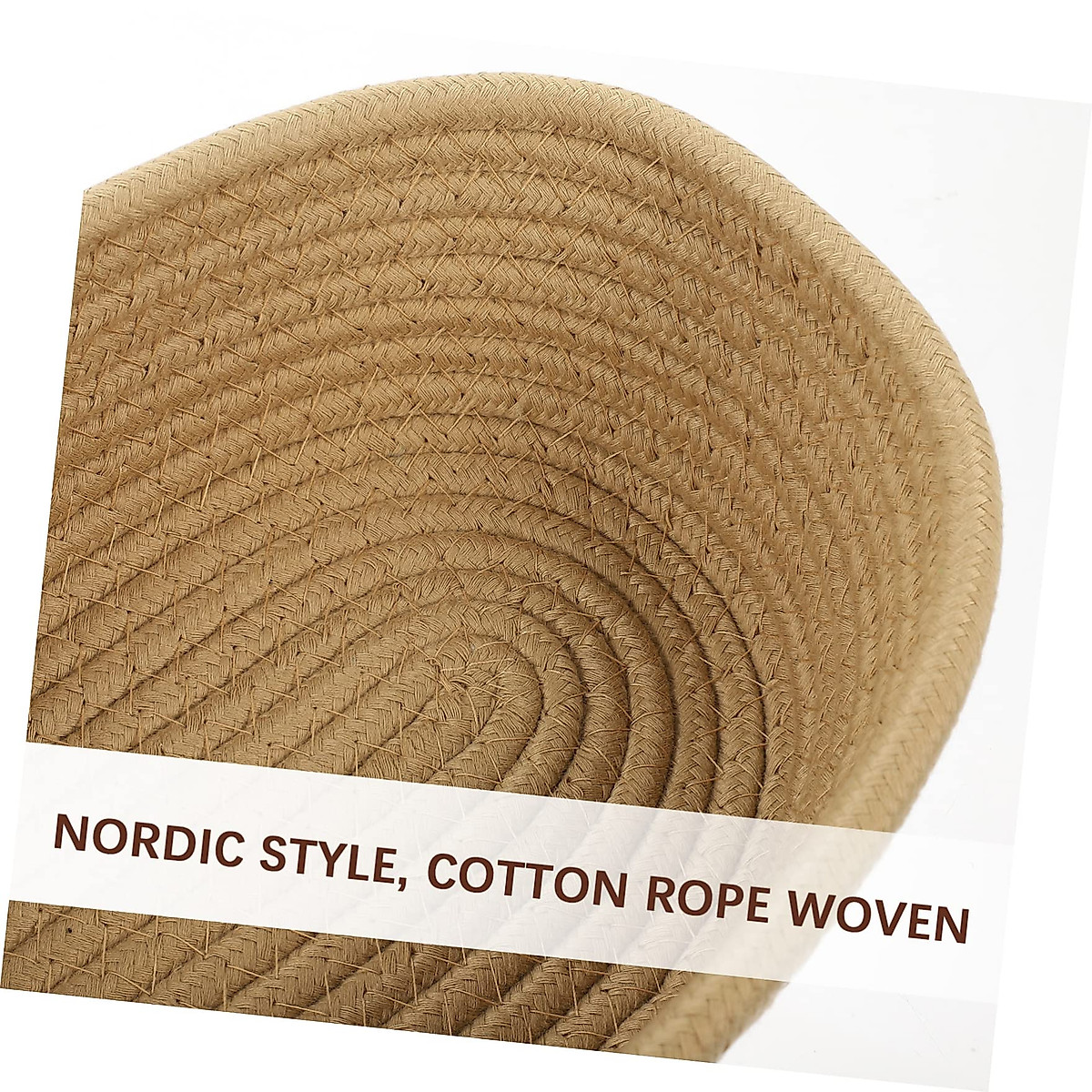 Cabilock Rope Cotton Basket, Small Woven Storage Bins, Khaki Color, 150 Special Features