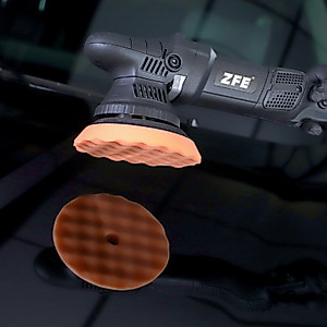 Buffing Polishing Pads, ZFE 7Pcs 6"(150mm) Waffle Foam Buffing Pads Polishing Pads Wool Pad Kit for 6Inch Backing Plate RO/DA/GA Car Polisher Boat Compounding, Polishing and Waxing