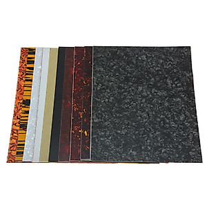 Dopro 25x20cm Acoustic Guitar Self Adhesive Scratch Plate Sheet Pickguard Material Sheet Vintage Tortoise