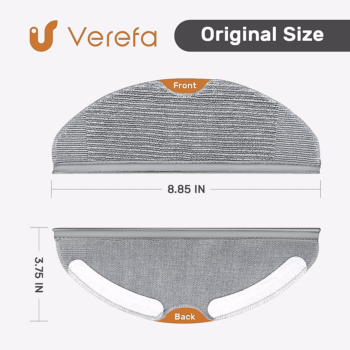 Verefa 4 Packs Mopping Cloths Pads for L20M&L20M Plus Robot Vacuum Mop Replacement Accessories Cleaning Cloths Pads