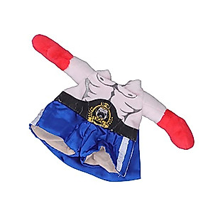 Tnfeeon Dog Clothes Dog Costume Halloween Costumes Pet Halloween Costume Warm Pet Costume Soft Plush Funny Clothing Cat Dog Boxing Suit for Party Daily