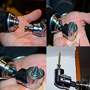 CIGOTU Impact Grade Power Hand Tools Driver Sockets Adapter Extension Set, 3Pcs 1/4 3/8 1/2" Hex Shank Drill Nut Driver Bit Set + 105 Degree Right Angle Driver Extension Screwdriver Drill Attachment