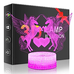 Palawell Unicorn Lamp Unicorns Gifts for Girls，Unicorn Night Light 16 Color Change Remote Control &Touch Control As Girls Christmas Gift Brithday Gift Or Other Holiaday Gift