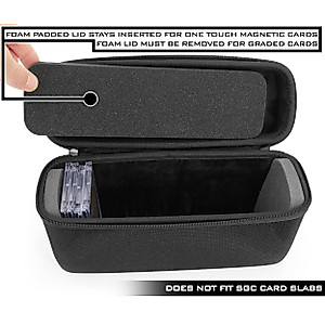 CASEMATIX Graded Card Case Compatible with 30+ BGS PSA Graded Sports Trading Cards or 140+ Top Loader Card Storage Case with Scratch Resistant Custom Card Carrying Case Interior