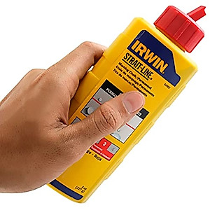 IRWIN Tools STRAIT-LINE 64902 Permanent Marking Chalk, 8-ounce, Red (64902)