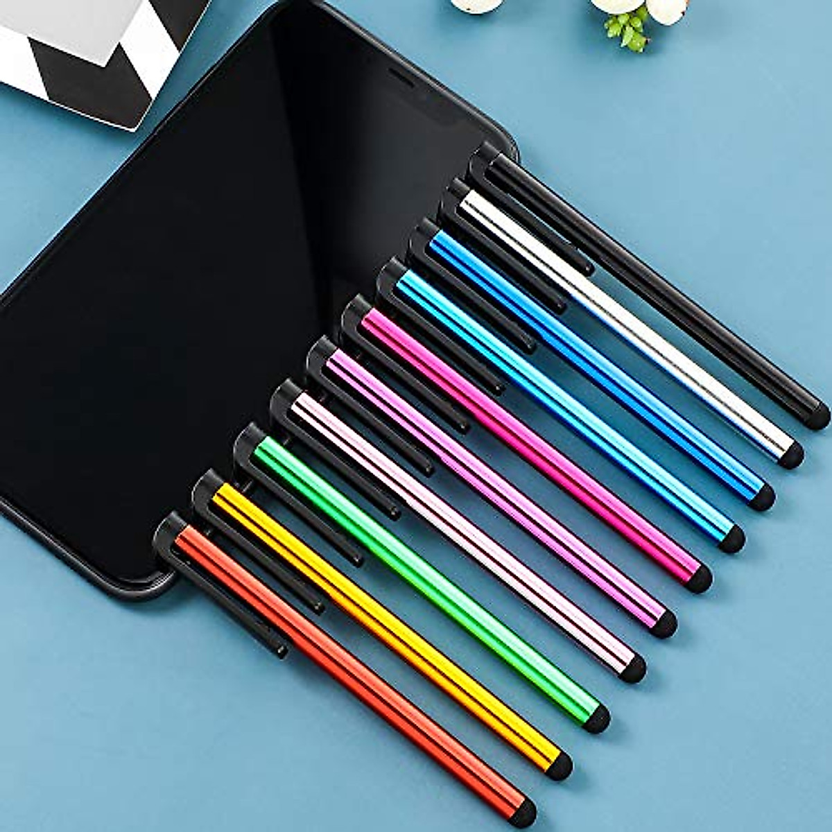 Outus 40 Pieces Stylus Pens Capacitive Slim Stylus Pens for Universal Touch Screens Devices, Compatible with iPhone, iPad, Tablet (Multicolor)