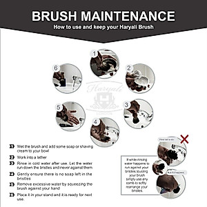 Haryali London Pure Silver Tip Badger Hair Shaving Brush with Brush Stand/Holder