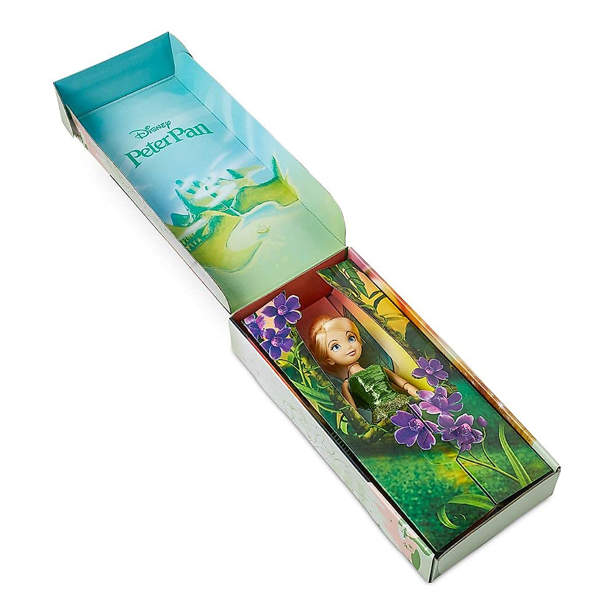 Disney Store Official Disney Princess Classic Doll (Tinker Bell from Peter Pan), 11 Inches, Includes Brush with Molded Details, Fully Posable Toy in Classic Outfit - Disney Princess Toys for Girls