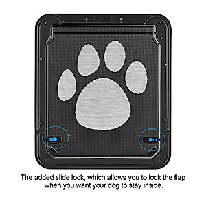 Ownpets Dog Screen Door, Inside Door Flap 12x14x0.4 Inch, Lockable Pet Screen Door, Magnetic Self-Closing Screen Door with Locking Function, Sturdy Screen Door for Dogs Cats