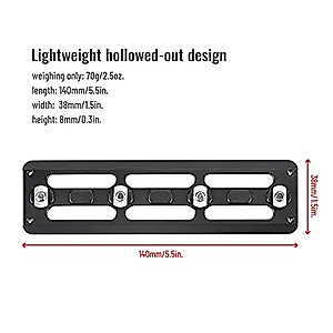 SUNWAYFOTO 5.51 inch M-Lok Arca Rail Mount Adapter Accessories for Arca-Swiss/RRS Tripod Head Aluminum SMP-140