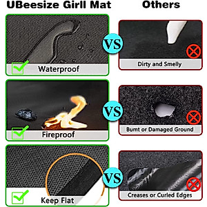 UBeesize Thickened 60x42 inch Under Grill Mat for Outdoor Grill, Fireproof Mat for Lawn, Smokers, Gas Grills, Deck and Patio,Fireplace Mat Fire Pit Mat,Oil-Proof Waterproof Non-Slip BBQ Protector