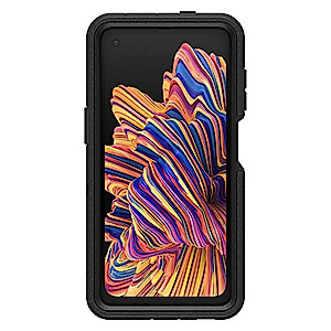 OtterBox Galaxy XCover Pro Defender Series Case - BLACK, rugged & durable, with port protection, includes holster clip kickstand