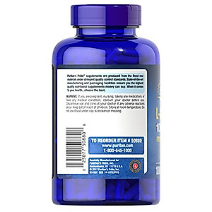 Puritan's Pride L-arginine 1000 Mg Capsules, 100 Count, White, (4332490165)