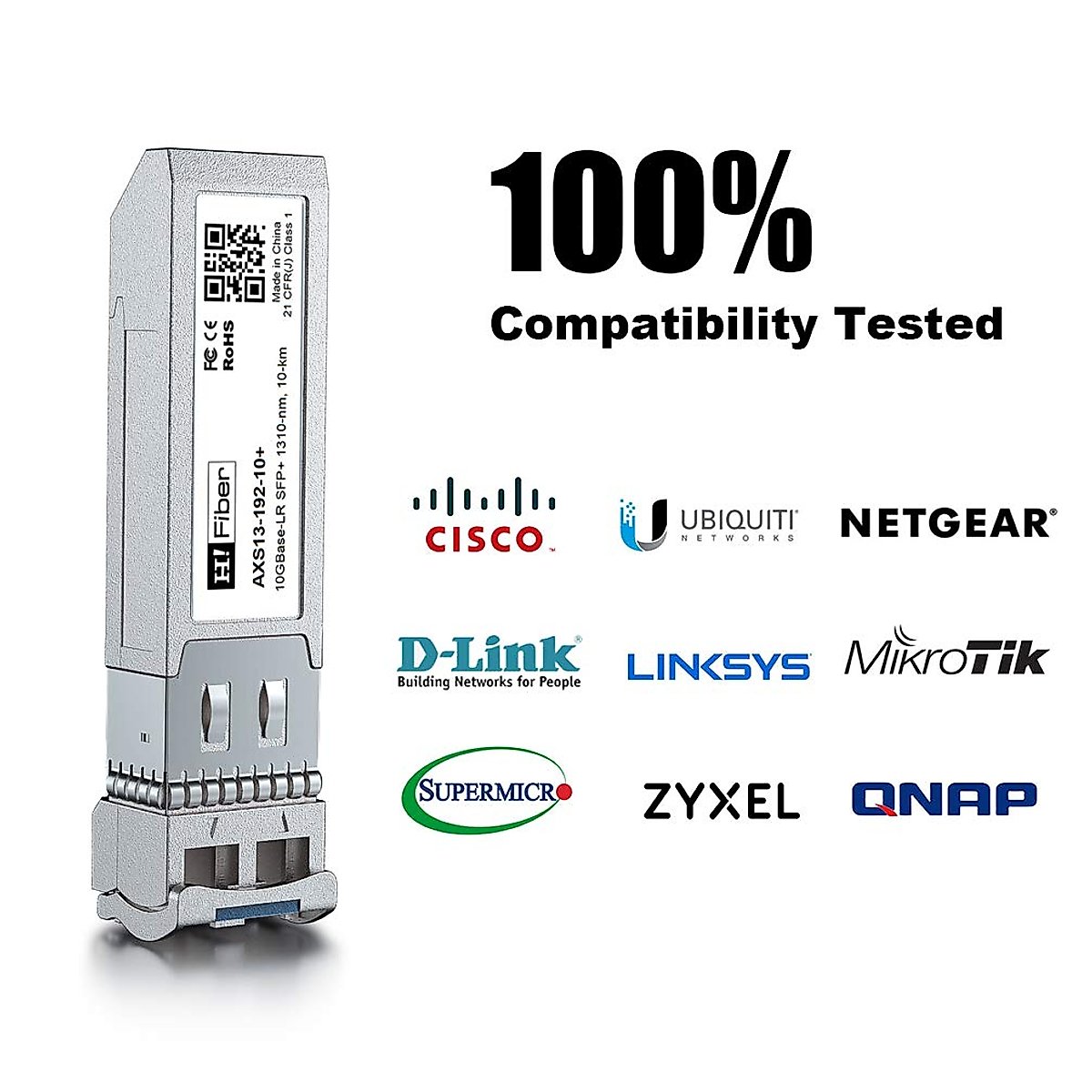 10G Single Mode SFP+ LC Module, 10GBase-LR Fiber Transceiver for Cisco SFP-10G-LR, Meraki MA-SFP-10GB-LR, Ubiquiti UniFi, Mikrotik, Netgear, Fortinet, D-Link and More (SMF,1310nm,10km,DDM) 3 pacl