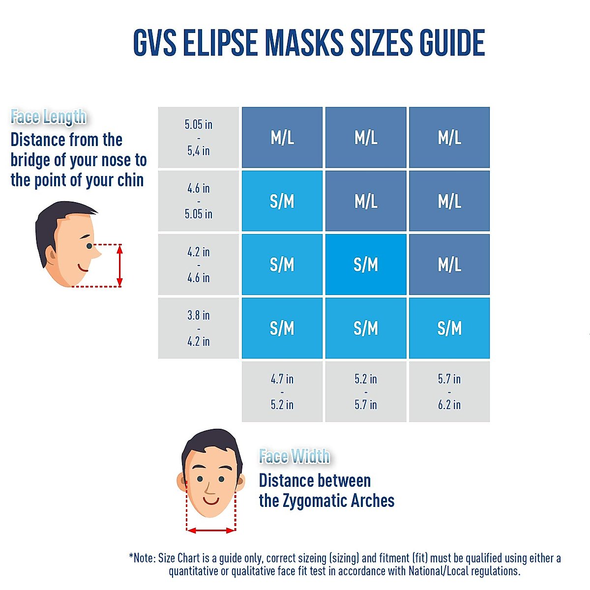 GVS SPR456 Elipse P100 Nuisance Dust Half Mask Respirator with replaceable and reusable filters included, Medium/Large, Blue