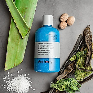 Anthony Exfoliating Body Scrub, Sea Salt, Vitamin C & Aloe Vera, Deep Cleans, Smooths Rough Patches, Soothes & Protects Skin, Hydrating Blue Sea Kelp Body Wash, 12 Fl Oz, Refreshes & Revitalizes