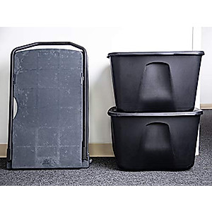 Plastic Platform Folding Cart, 400 lb. Cap, 31"x20" Platform, Versatile and Heavy Duty Rolling Dolly Cart with Wheels, 8.5" Platform Height, Pake Handling Tools