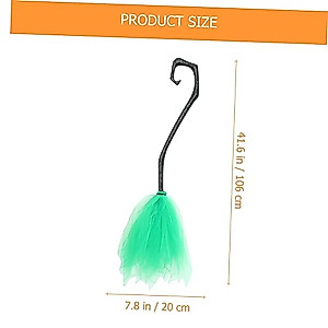 CIYODO Halloween Broom Decoration Root Witch Broom Wizard Brooms Prop Halloween Dress up Broom Cosplay Witch Riding Brooms Witch Altar Broom Witch Party Decor Mesh