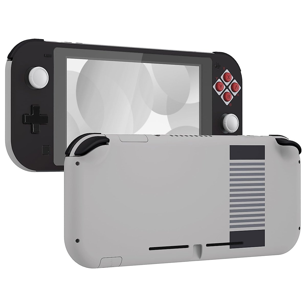 eXtremeRate Classic NES Style DIY Replacement Shell for Nintendo Switch Lite, NSL Handheld Controller Housing w/Screen Protector, Custom Case Cover for Nintendo Switch Lite