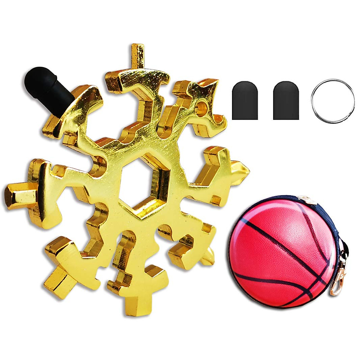 20-in-1 Snowflake Multi Tool,Portable Mini Snowflake Tool, Hex Wrench Screwdriver Allen Wrench/Bottle Opener/Allen Wrench/Ring Spanner/Bicycle Wrench, Men's Gift, Cool Gadgets Gift Idea