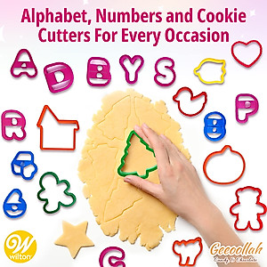 Wilton Cookie Cutters, Alphabet, Numbers, and Holiday 101-Piece Set Dough Cutters, Perfect Size Cookie Cutters for Baking