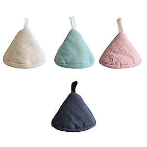 Cabilock 8 Pcs Plain Fabric Pot Cap Pot Handle Sleeve Triangle Pan Knob Cover Pot Handle Holder Cookware Handle Pot Knob Cover Cotton Pan Handle Pot Side Handle Cover Cloth Barbecue Collet