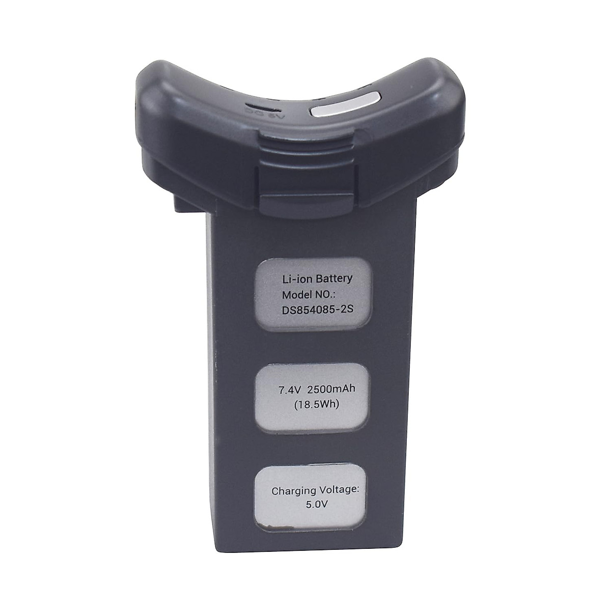 MOONZON 2PCS 7.4V 2500mAh Lithium Battery for HS100 S70W T35 HS100G MQ001 Quadcopter Spare Parts Aircraft Model Drone Battery(Gray)