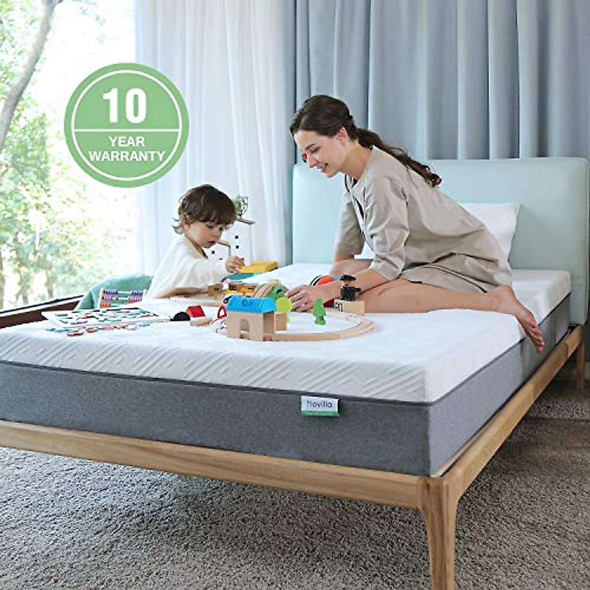 Novilla 8-Inch Gel Memory Foam Queen Size Mattress for Pressure Relief, Enhanced Support & Plush Comfort, Queen Mattress in a Box, Bliss
