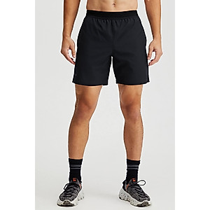 Fabletics Men's The Fundamental Short, Workout, Running, Training, Gym, Yoga, Ultra Lightweight, Athletic, 9" Inseam, M, Black