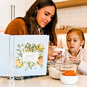 DUNCAN & STONE PAPER CO. Family Recipe Book & Keepsake Journal (160 Pages) – Blank Cookbooks for Family Recipes - Hardcover Recipe Scrapbook - Wife/Mom/Grandmas Recipe Book