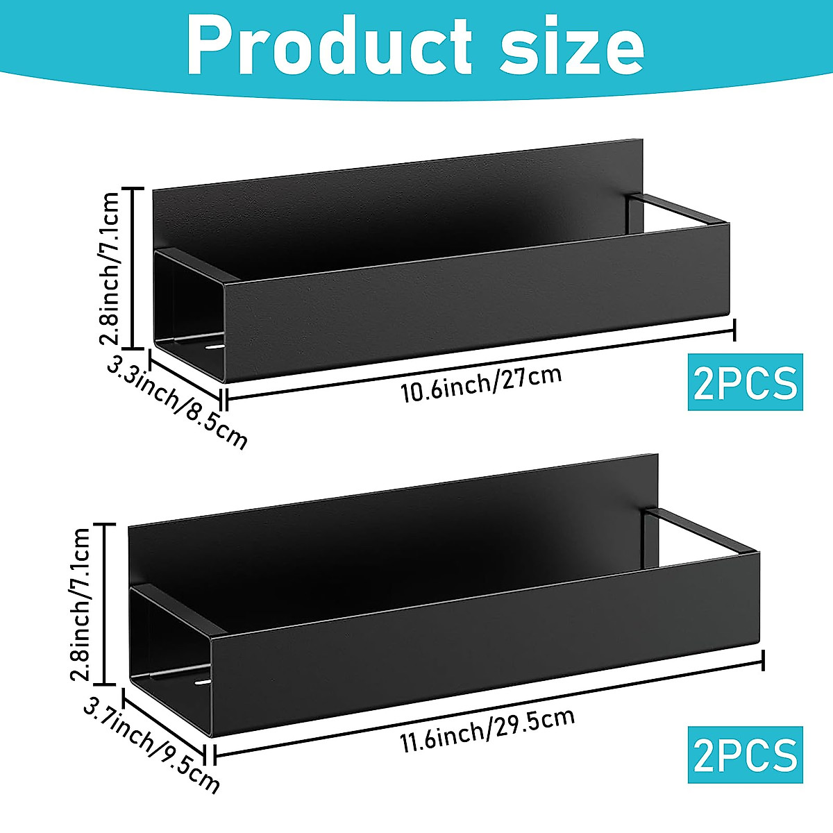 4 Pcs Magnetic Aerosol Spray Can Holder, Magnet Toolbox Bottle Holder, Wall Mounted Spray Bottle Rack, Mechanic Paint Bottle Can Organizer, Tool Box Storage Rack for Garage Home Workspace（Black）