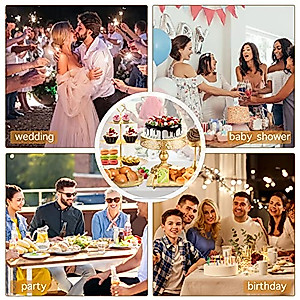 Cake Stand Set-8 Pcs Gold Cake Stand -Dessert Table Display Set-Cake Stands for Dessert Table-Table Decoration Display Tower Plate for Baby Shower, Wedding, Birthday Party, Chrismas Celebration