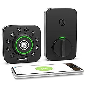 Smart Lock, ULTRALOQ U-Bolt Pro, 6-in-1 Keyless Entry Door Lock with App, Fingerprint, Bluetooth and Keypad, ANSI Grade 1 Certified, Smart Door Lock, Smart Deadbolt, Front Door Lock, IP65 Waterproof