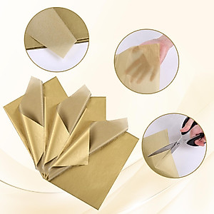 Naler Gold Tissue Paper, 60 Sheets Tissue Paper Bulk Gift Wrap for Christmas Crafting Wedding Party DIY Birthday Decorations,14x 20